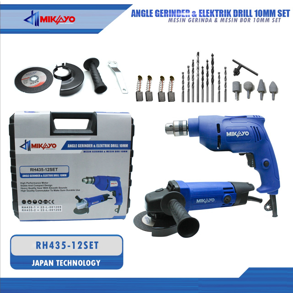 Jual Paket Mesin Bor Dan Gerinda GurindaTangan/ Angle Grinder 4 Inch ...