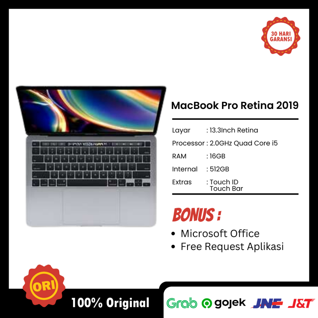 Jual Macbook Pro 13 Inch 2020 Touch Bar Core i5 - RAM 16GB - Internal ...