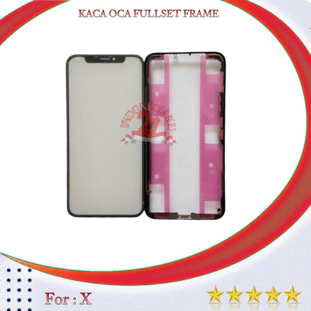 Jual KACA LCD IP X FULLSET FRAME+OCA NEW 100% ORIGINAL - BLACK | Shopee ...