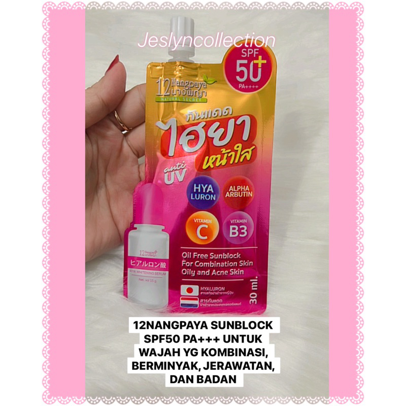 Jual 12 NANGPAYA SUNBLOCK SPF50 PA+++ UNT WAJAH DAN BADAN ORIGINAL ...