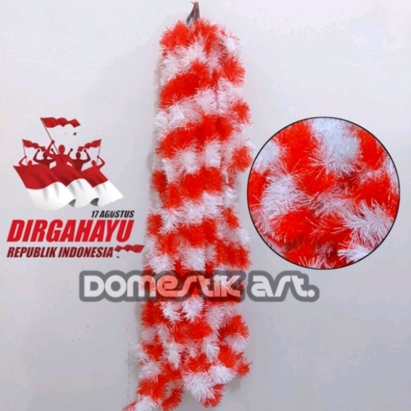 Jual Slinger merah putih selang Seling / slinger HUT RI / hiasan HUT RI ...