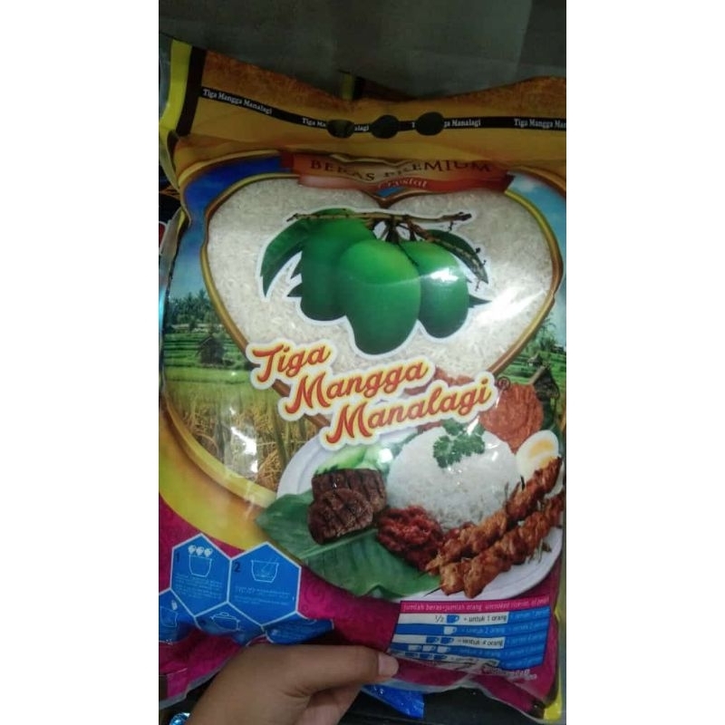 Jual BERAS PREMIUM TIGA MANGGA 5KG | Shopee Indonesia