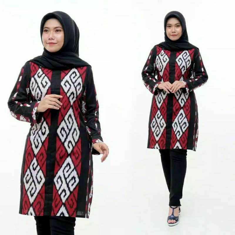 Jual Tunik Batik Wanita Jumbo Big Size Ld 120cm Modern Terbaru Tunik