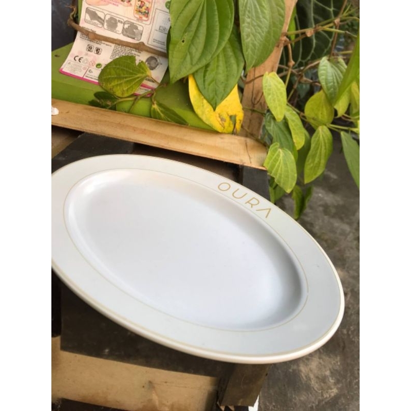Jual Piring OVAL custom Sablon Decal bisa Full Warna | Shopee Indonesia