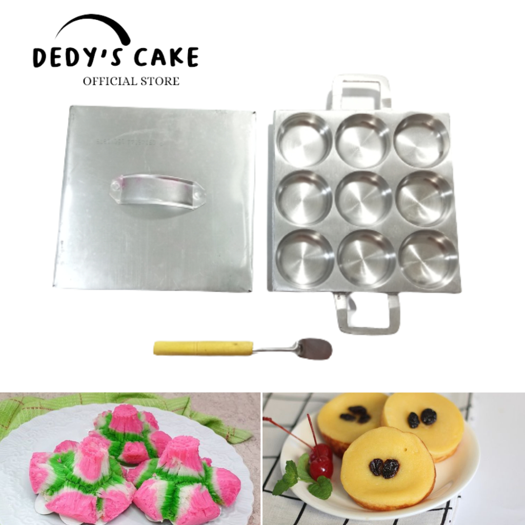 Jual Cetakan Kue Bolu Kojo mini Bikang Lumpur Wingko Terang Bulan Isi 9 ...