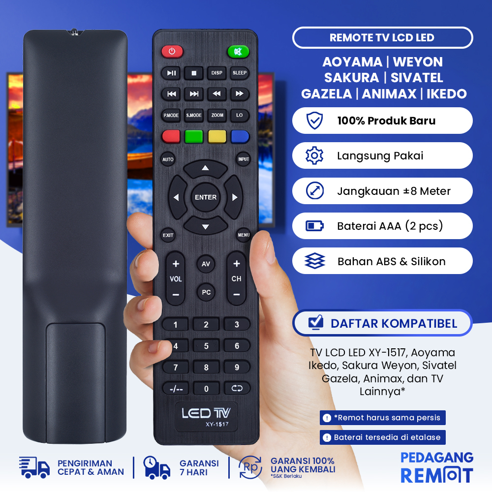 Jual Remot Remote TV Aoyama Ikedo Sakura Weyon Sivatel Gazela Animax ...
