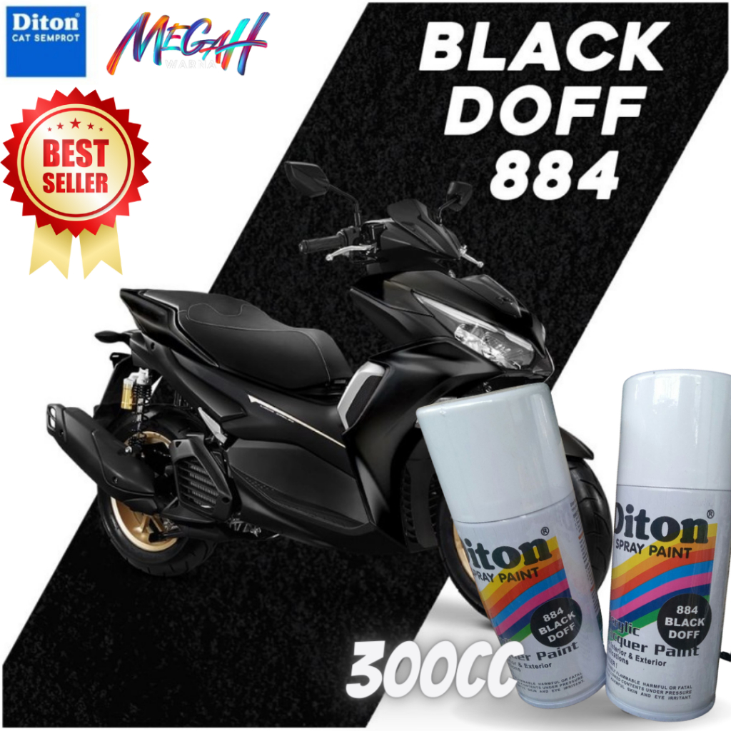 Jual Pilok Pylox Pylok Cat Semprot Hitam Doff Dop Diton 300cc | Shopee ...
