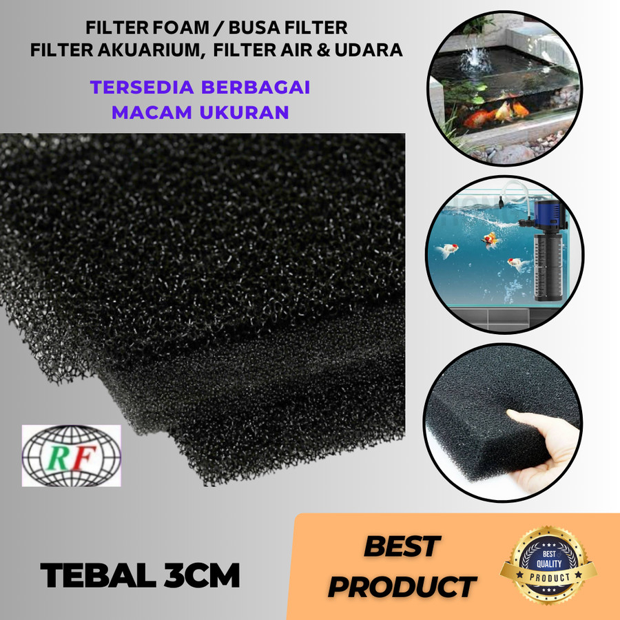 Jual Filter Foam, Busa Filter Udara 100 x 200 cm Busa Filter Air Tebal ...
