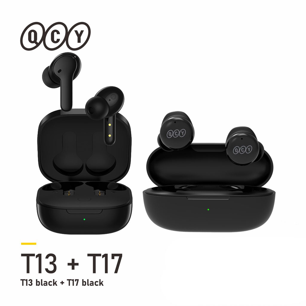 Jual QCY T13 TWS BLACK BUNDLE QCY T17 TWS BLACK | Shopee Indonesia