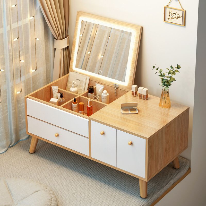 Jual Meja Rias Cermin Minimalis 2 in 1 Meja Hias Meja Multifungsi Meja ...