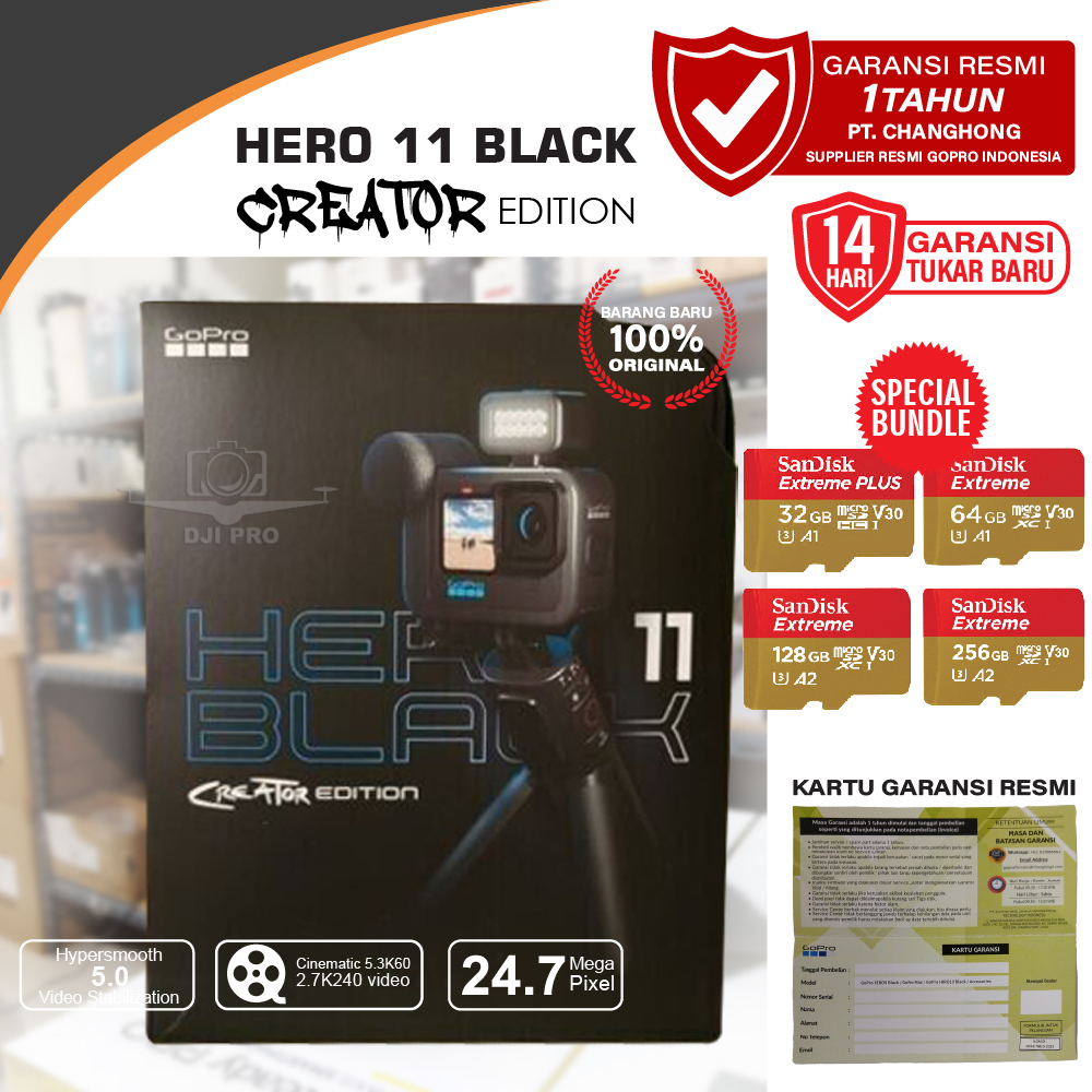 Jual GoPro Hero 11 Black Creator Edition Go Pro Hero11 Action Camera Resmi | Shopee Indonesia