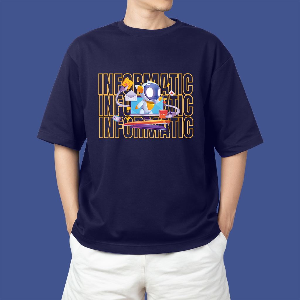 Jual T-shirt/kaos Informatic Robot | Shopee Indonesia
