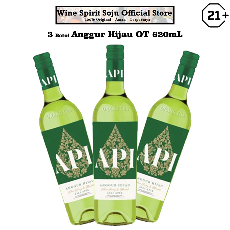 Jual Paket 3 botol API Anggur Hijau OT (Kediri Kuning & Muscat) Label ...