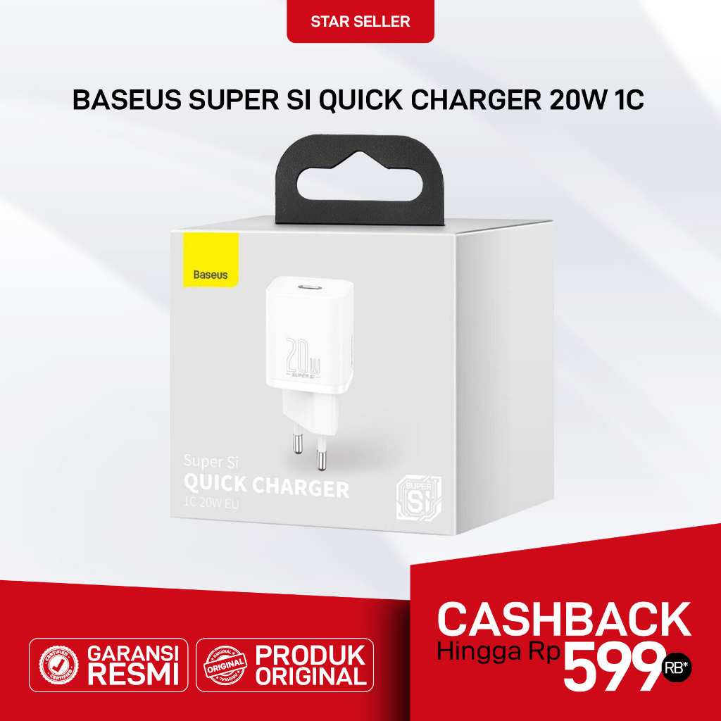 Jual Baseus Super SI Quick Charger 20W 1C White CCSUP-B02 Resmi ...
