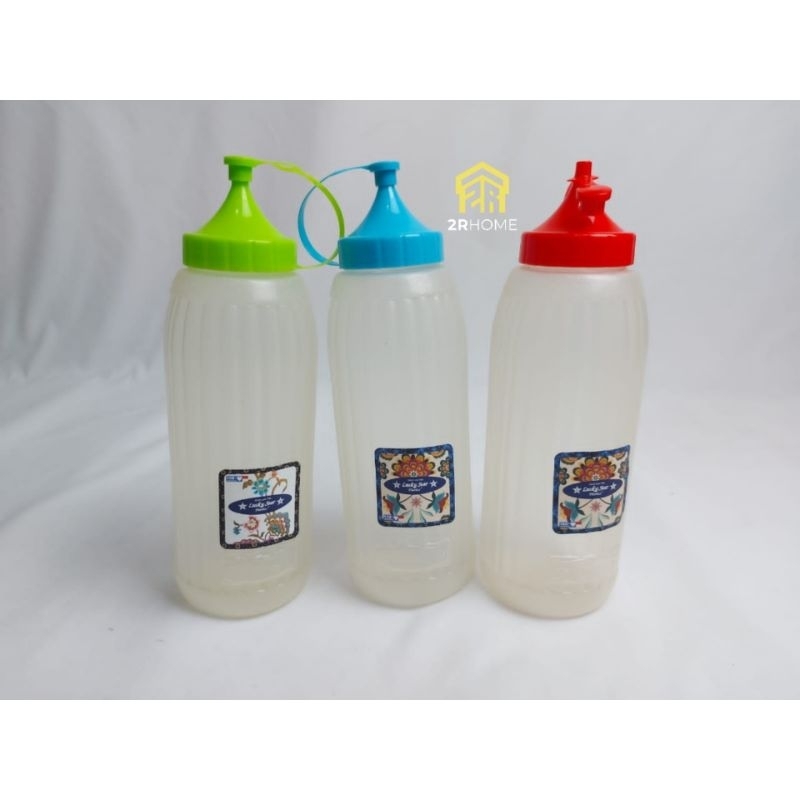 Jual Botol Kecap Saos Saus Tempat Cuka Mayones Sambal 1000 ML Hoki ...