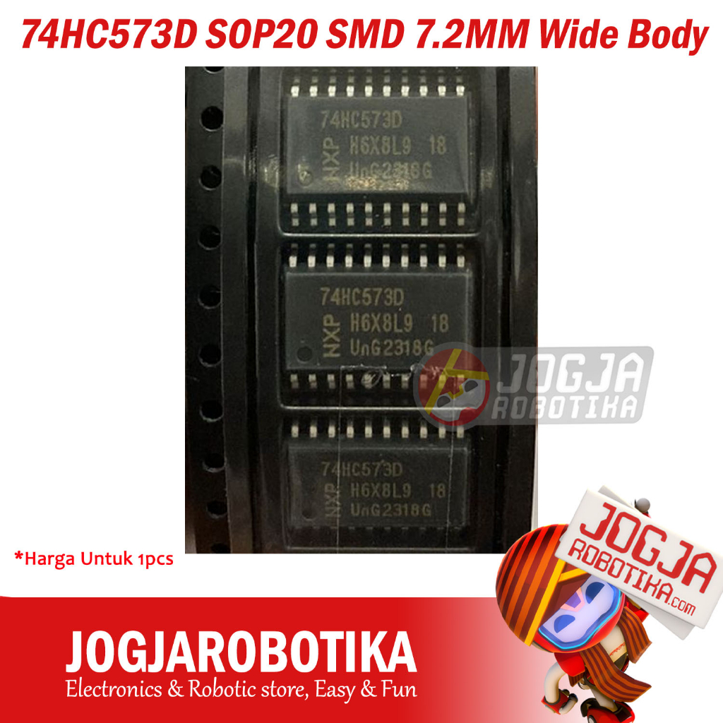 Jual IC 74HC573D SOP20 SMD Wide Body Octal D-type Transparent Latch 3 ...