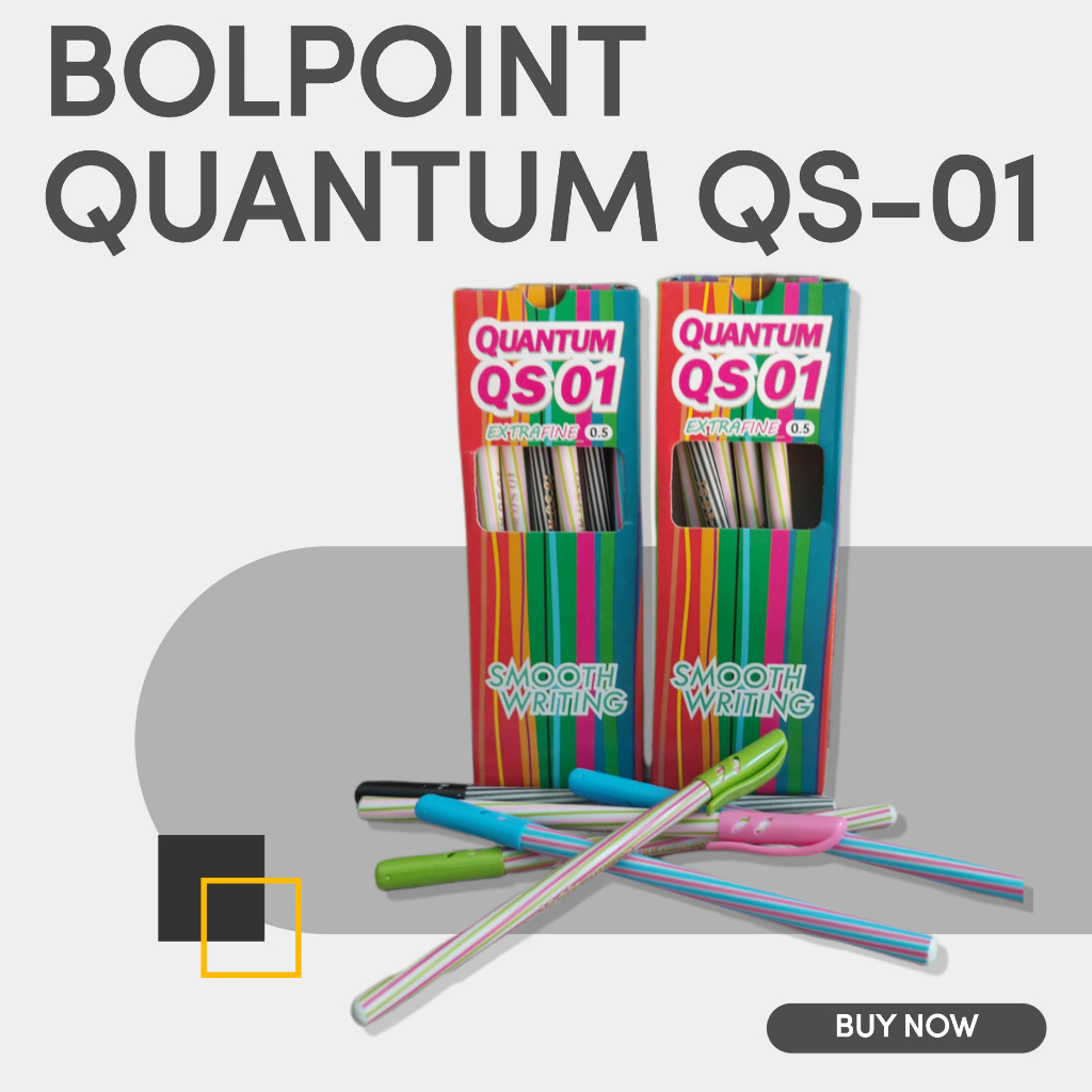 Jual Pulpen QUANTUM QS 01/ Pulpen Lilin 1 Pack isi 12pcs | Shopee Indonesia