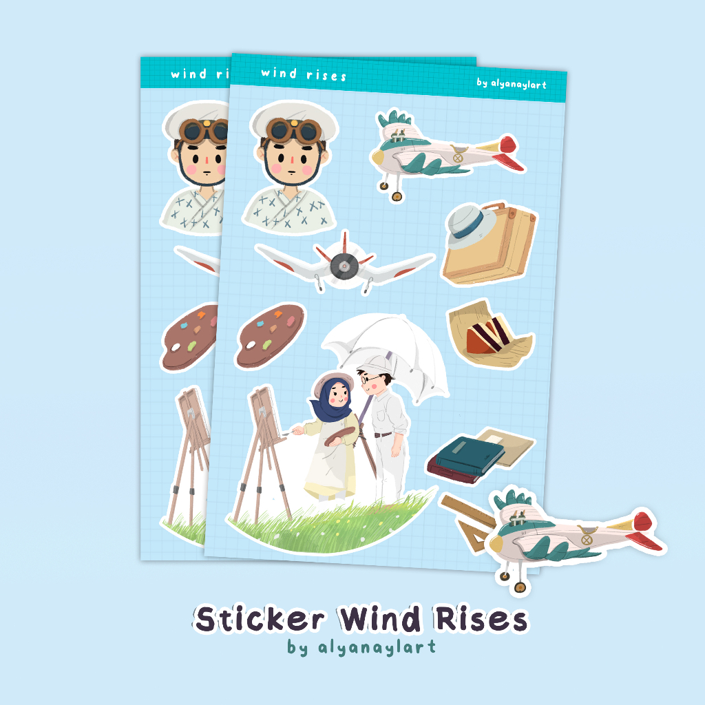 Jual Sticker Wind Rises Studio Ghibli by Alyanaylart | Shopee Indonesia