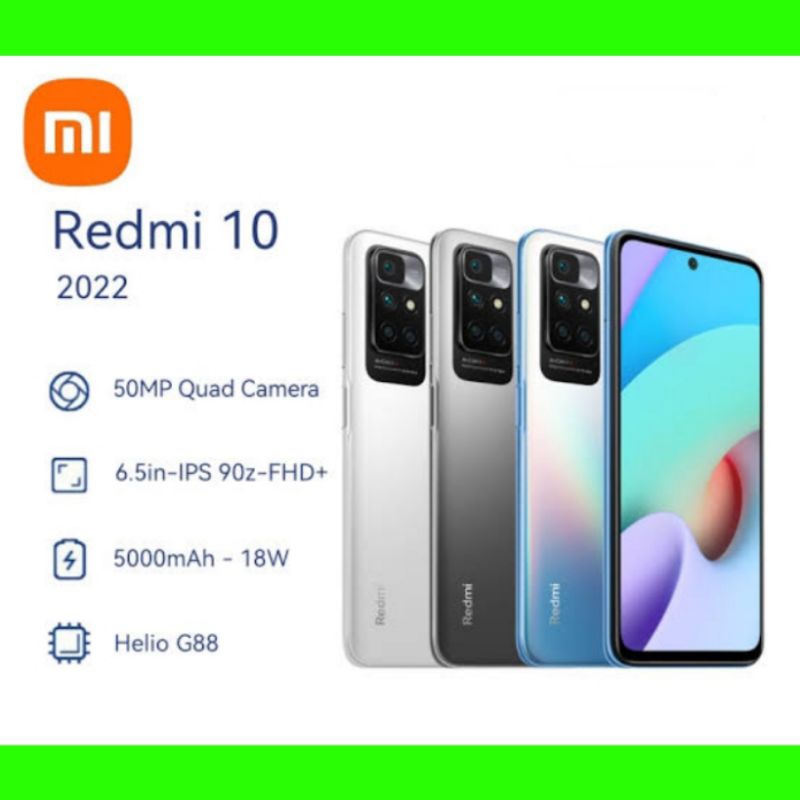 Jual Redmi 10 2022 Ram 6gb/128gb Handphone Android Garansi Resmi ...