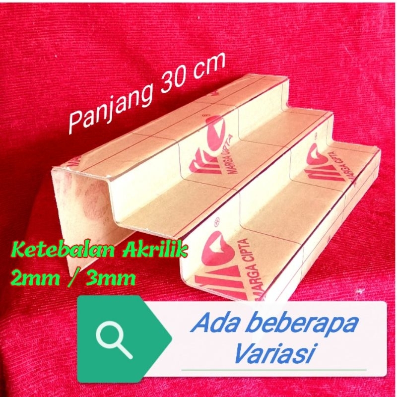 Jual Stand akrilik display makeup 2-3 tingkat panjang 30cm / stand ...