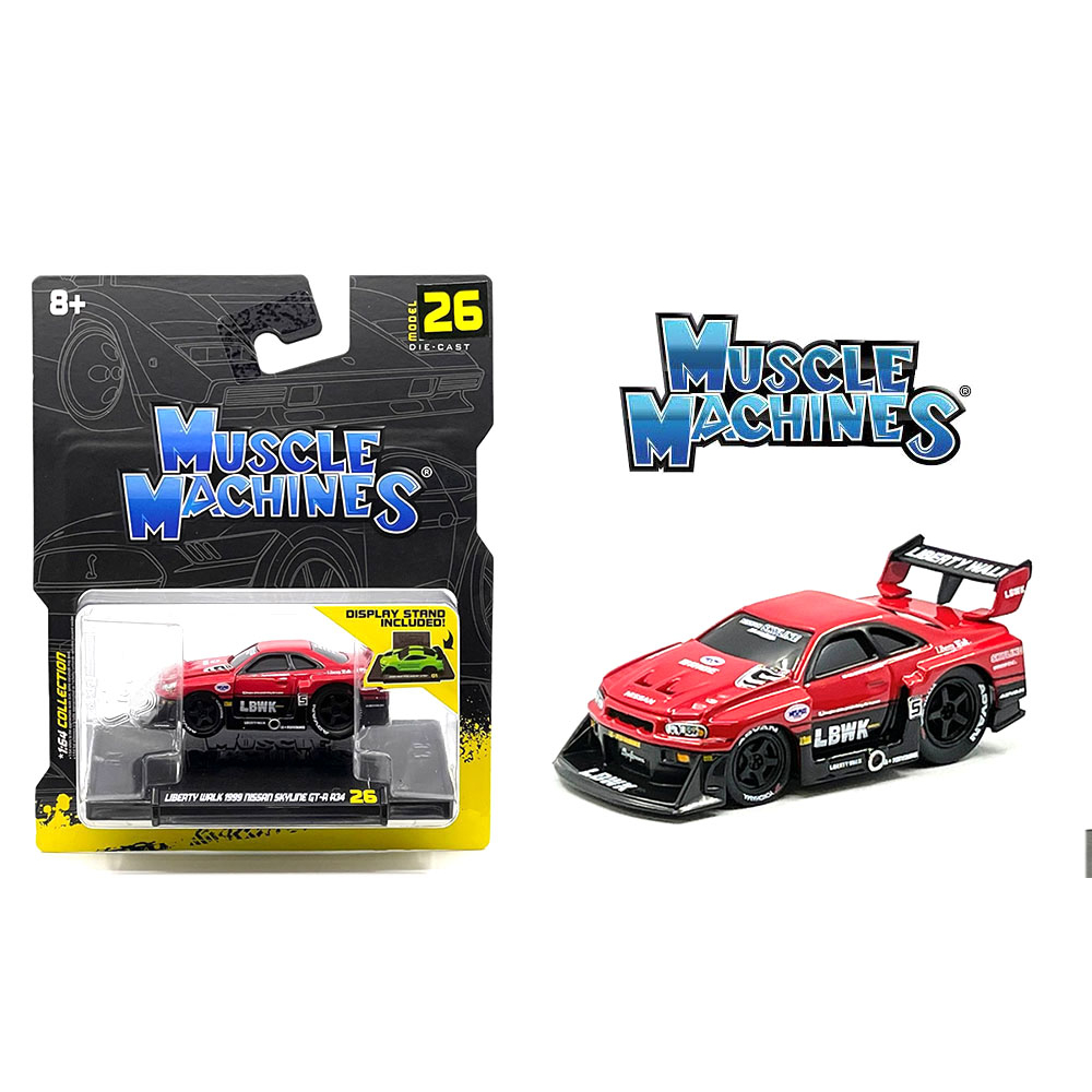 Jual Maisto 1/64 Muscle Machine - Nissan Skyline GT-R R34 1999 - LBWK ...