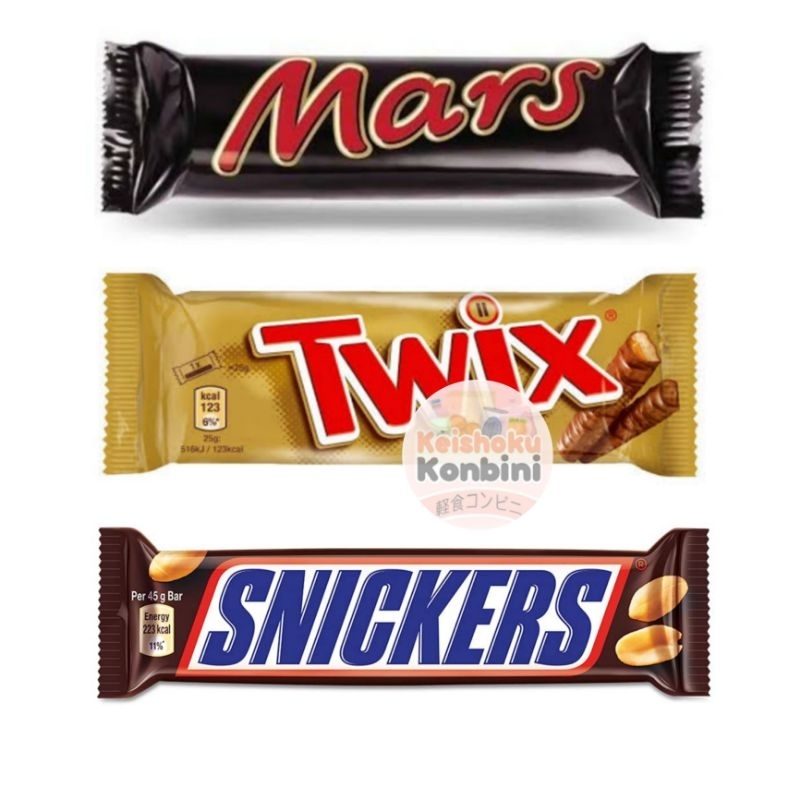 Jual Mars - Twix - Snickers Chocolate 45g | Shopee Indonesia