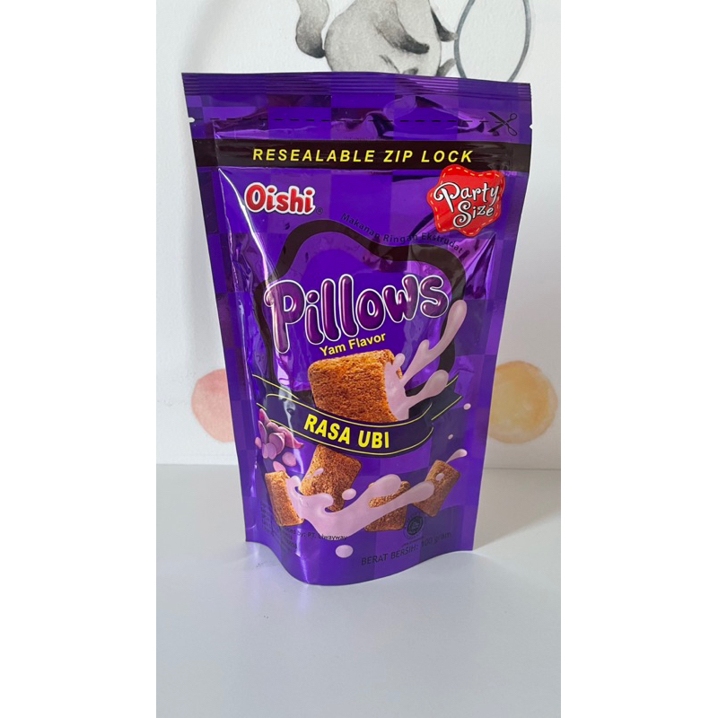 Jual [BARU] Oishi Party Size Pillows Yam Ubi Ungu Taro (100gr) | Shopee ...