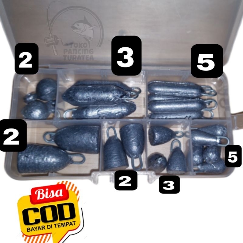Jual Pemberat/Timah/Bandul Mancing Dasaran isi 100pcs | Shopee Indonesia
