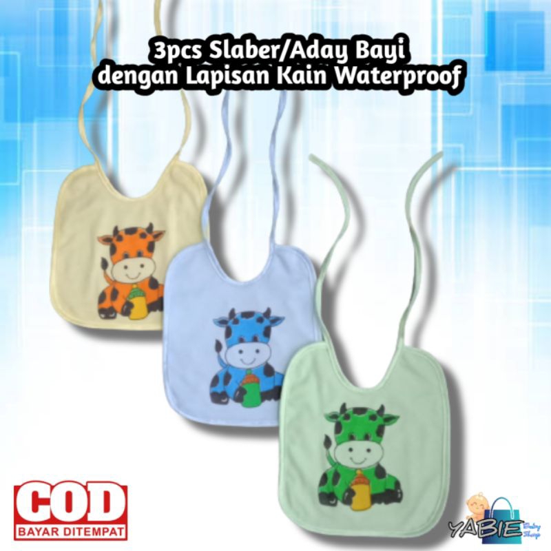 Jual 3pcs Slaber/Aday/Oto Bayi/ Tatakan Air Liur Bayi dengan Lapisan ...