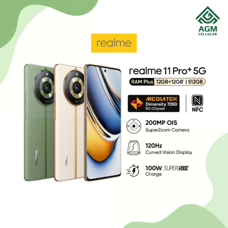 Jual HANDPHONE REALME 11 PRO+ 5G RAM 12GB/512GB (Sunrise Beige & Oasis ...