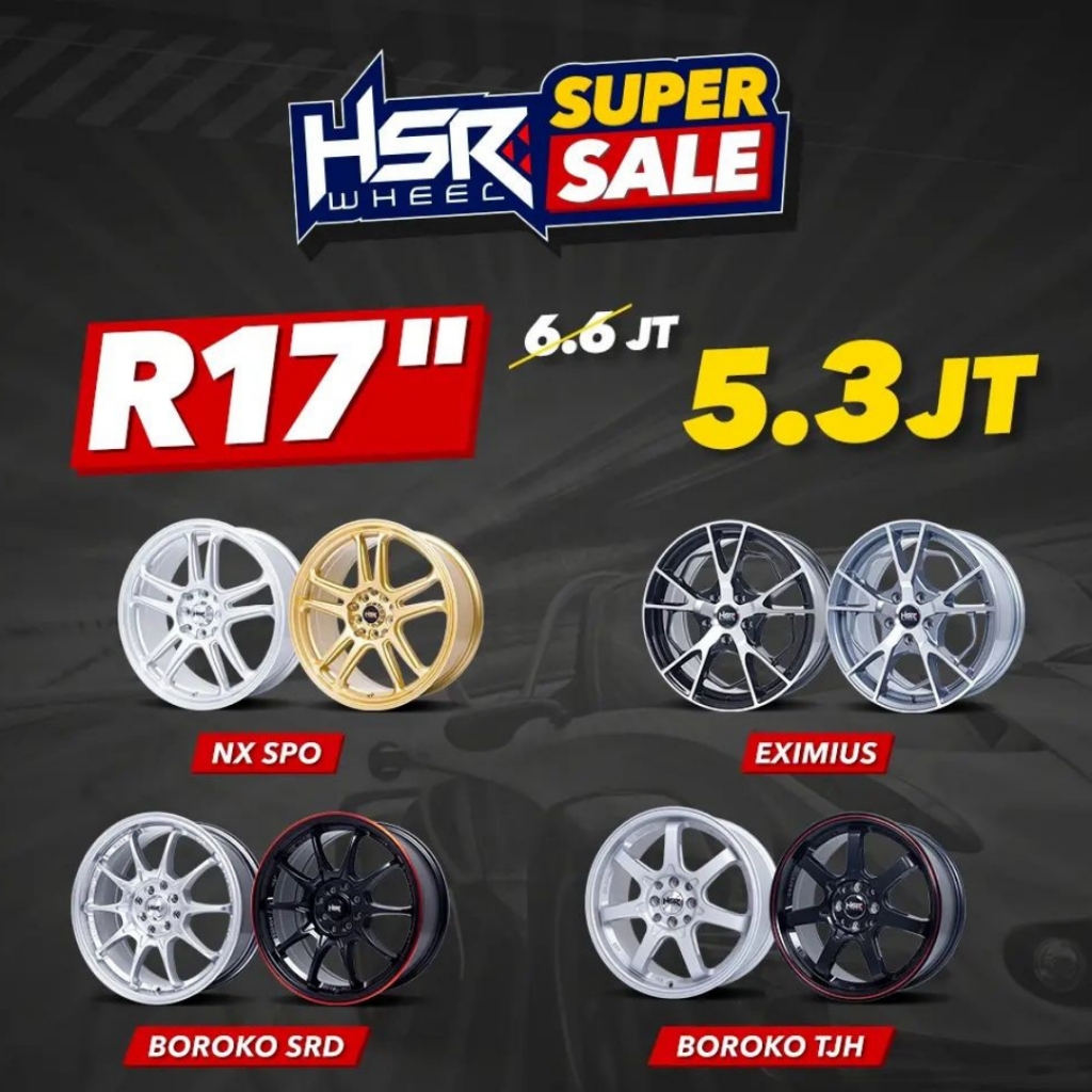 Jual VELG CE28 MURAH R17 HSR BOROKO SRD LEBAR 7,5 RATA BODY LUBANG BAUT 4X100-114 DAN 5X100-114 ...