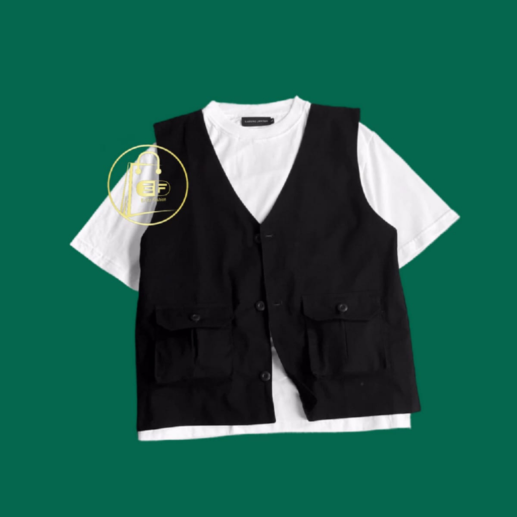 Jual Rompi Vest Casual Outfit Pria | Shopee Indonesia