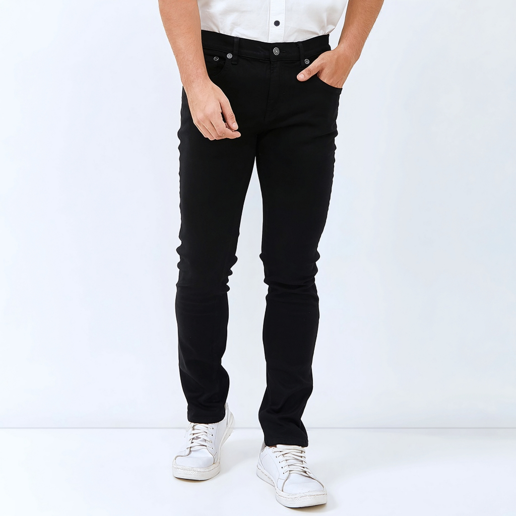 Jual SOFT GREY - CELANA JEANS HITAM PRIA - Premium Strech (Bisa Melar ...