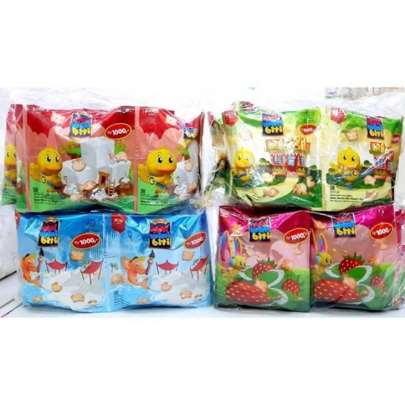 Jual tini wini biti 1 pack isi 10 sachet / snack biskuit berbentuk ...