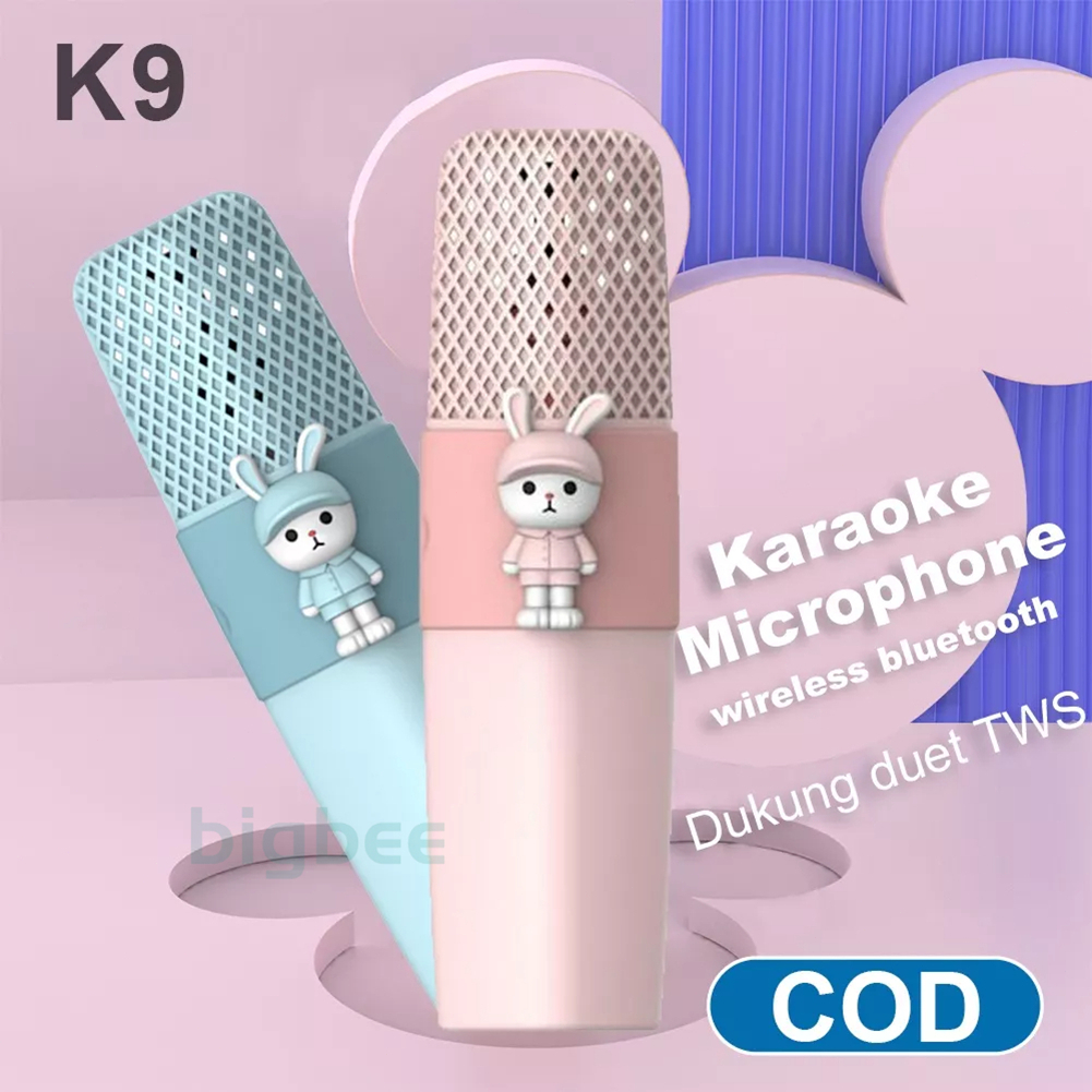 Jual Mic K9 Wireless Microfon Anak Bluetooth Model Kartun Karaoke ...