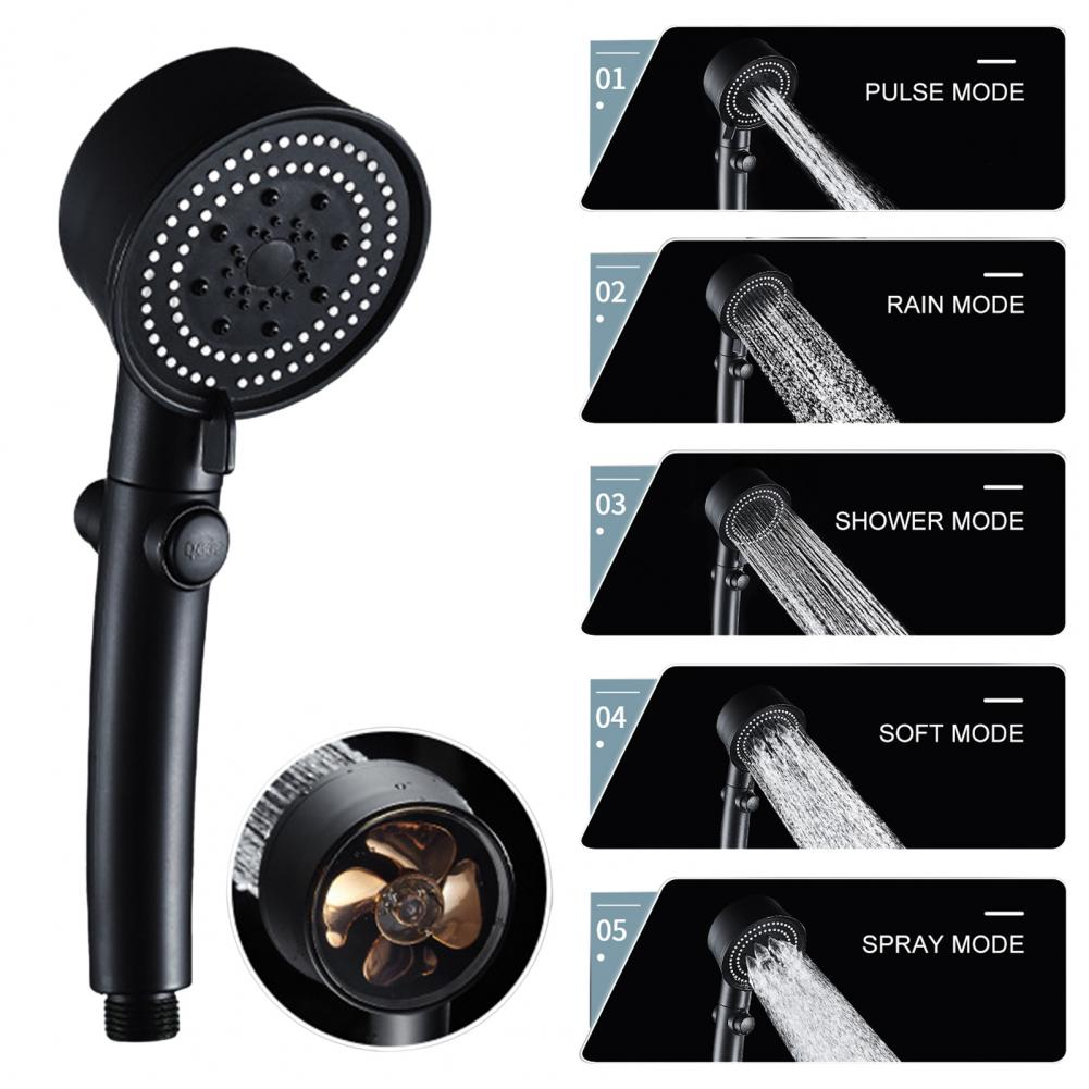 Jual Kepala Shower Mandi Hitam Premium On Off Turbo Fan Shower Kamar Mandi 5 Mode Air | Shopee ...