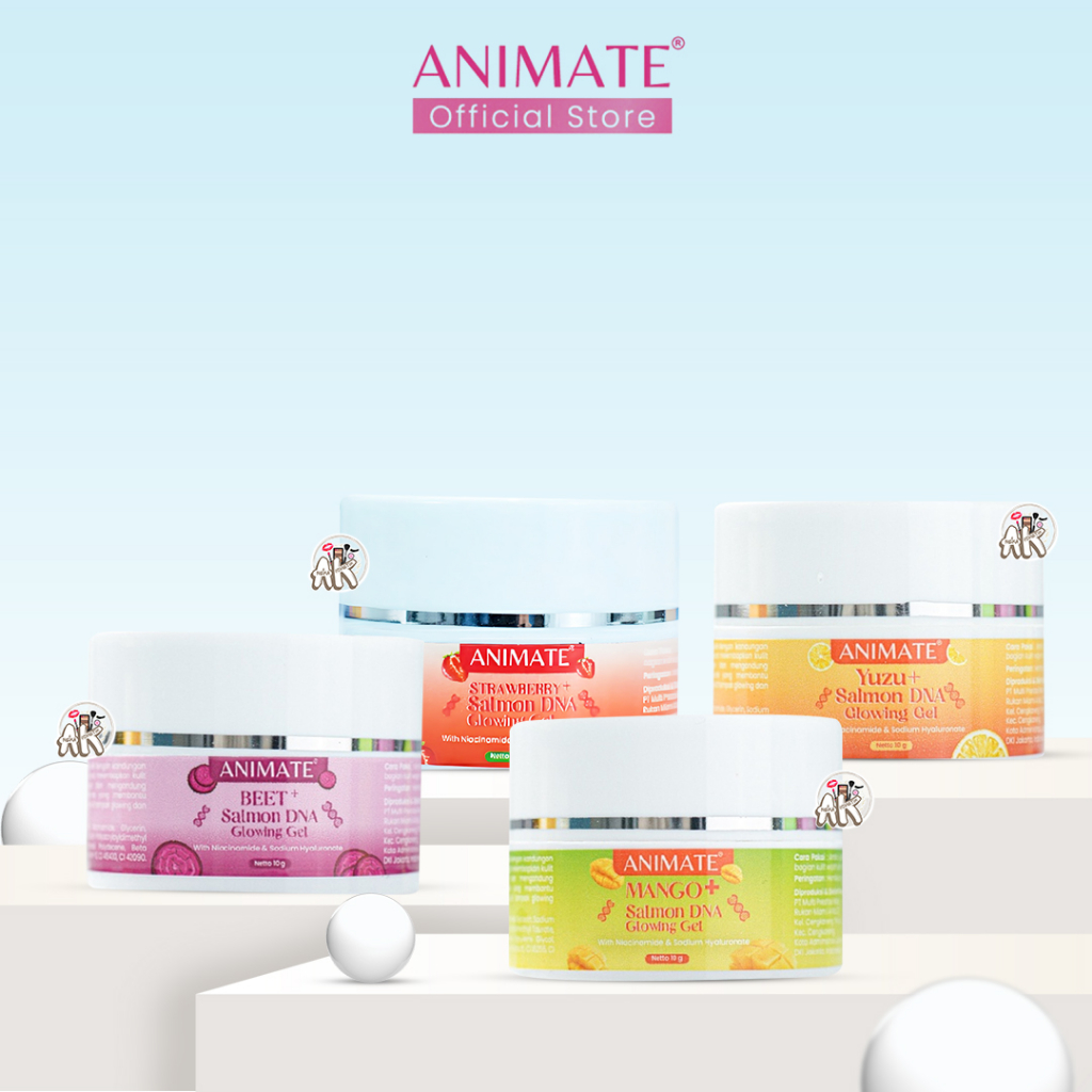 Jual ANIMATE GLOWING GEL + SALMON DNA 10GR SERIES ( MANGO / BEET / YUZU ...