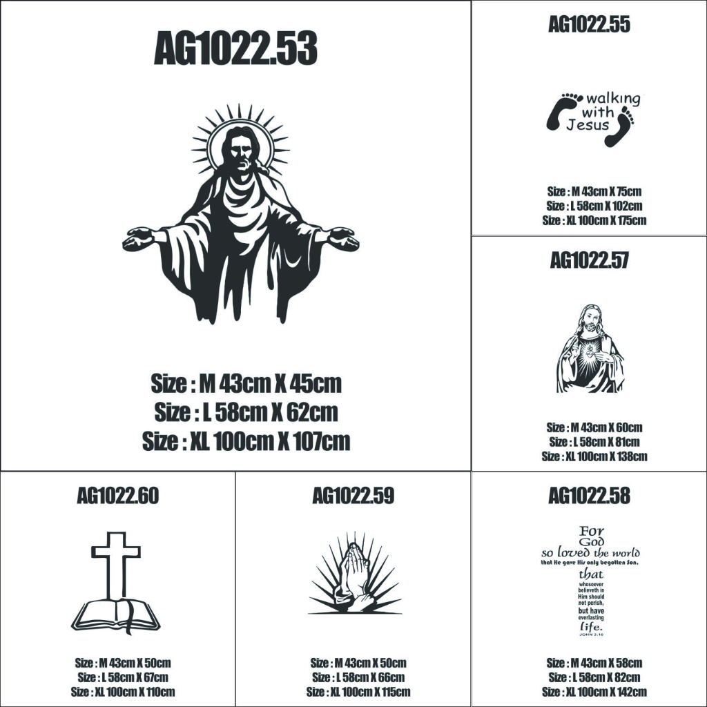 Jual Wall Sticker Stiker Dinding Wallpaper Tuhan Yesus Kristen Walk ...