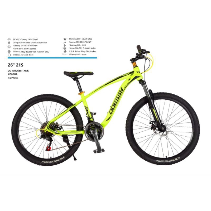 Jual Sepeda MTB Odessy Tank 21sp | Shopee Indonesia