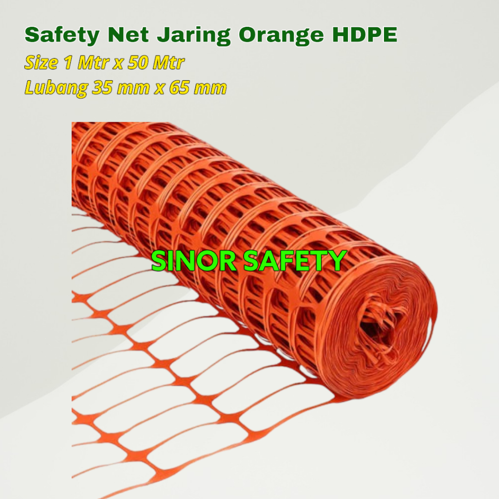 Jual Jaring Safety Net Proyek ORANGE HDPE Pengaman Elastis dan Kuat ...