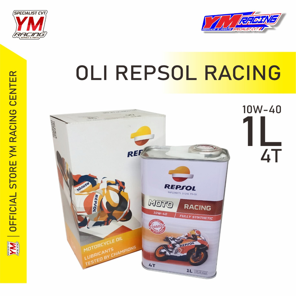 Jual Oli Repsol Moto Racing 4T 10W40 API SN/ JASO MA2 1 L [1 Liter] OLI ...