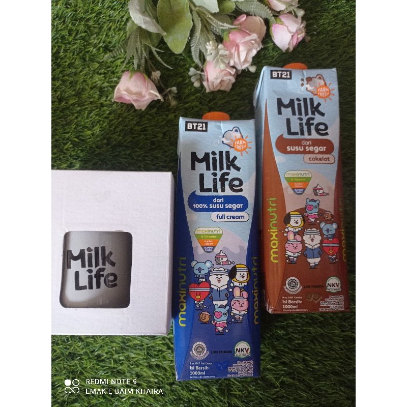 Jual Paket susu milk life 2lt free mug BT21 | Shopee Indonesia