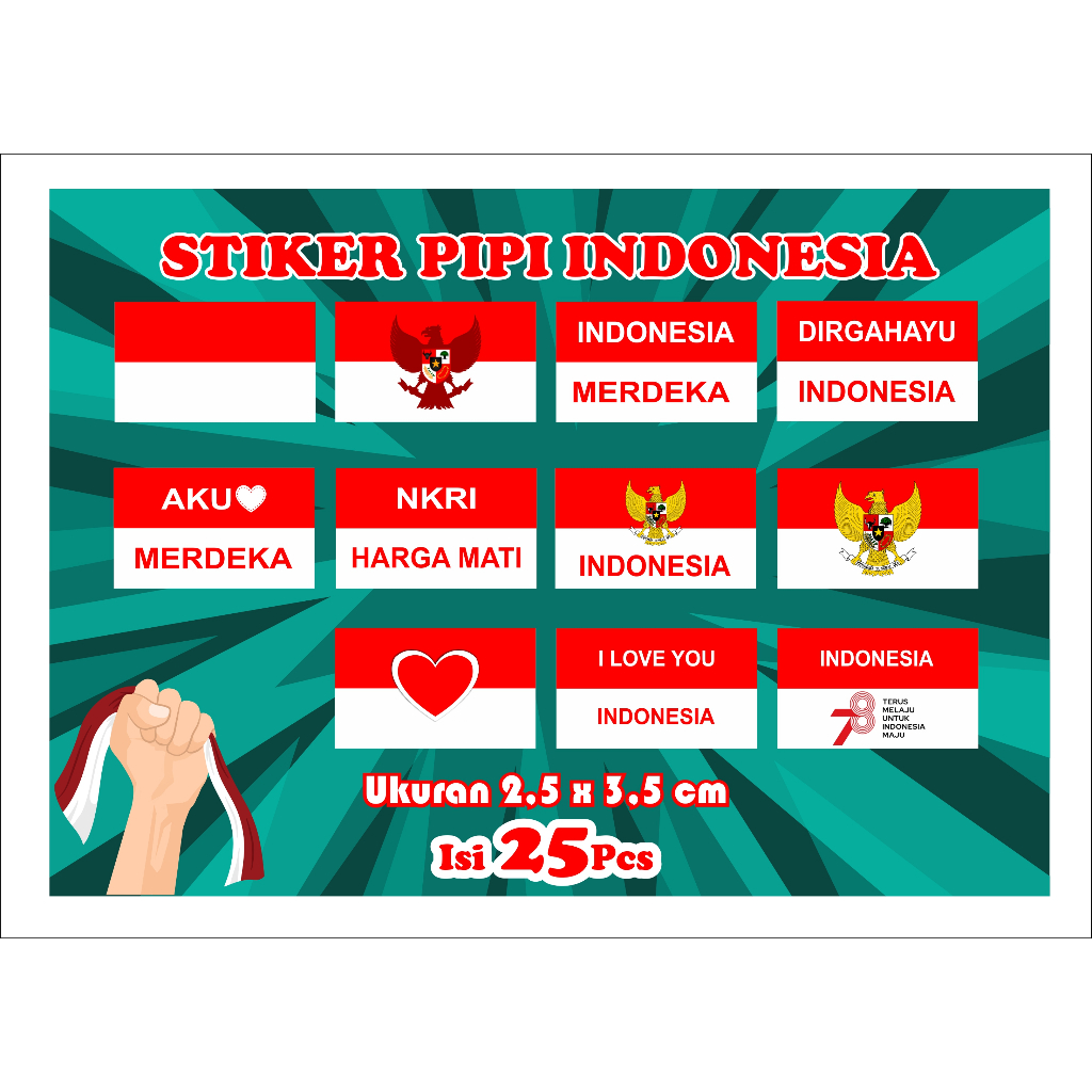 Jual Stiker Bendera Indonesia / Stiker pipi merah putih / Stiker 17 ... Jual Stiker Bendera Indonesia / Stiker pipi merah putih / Stiker 17 ...