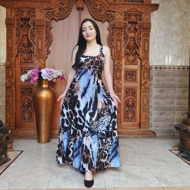 Jual Dress Overall Anggun Pita Tali Belakang Backless Pantai aksen Pita ...