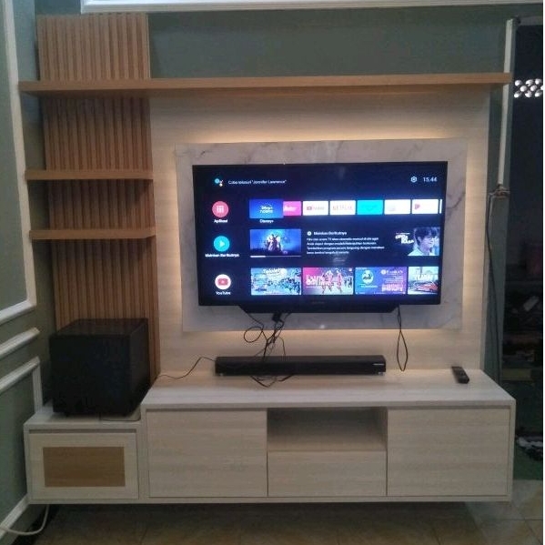 Jual meja tv backdrop panel wpc | Shopee Indonesia