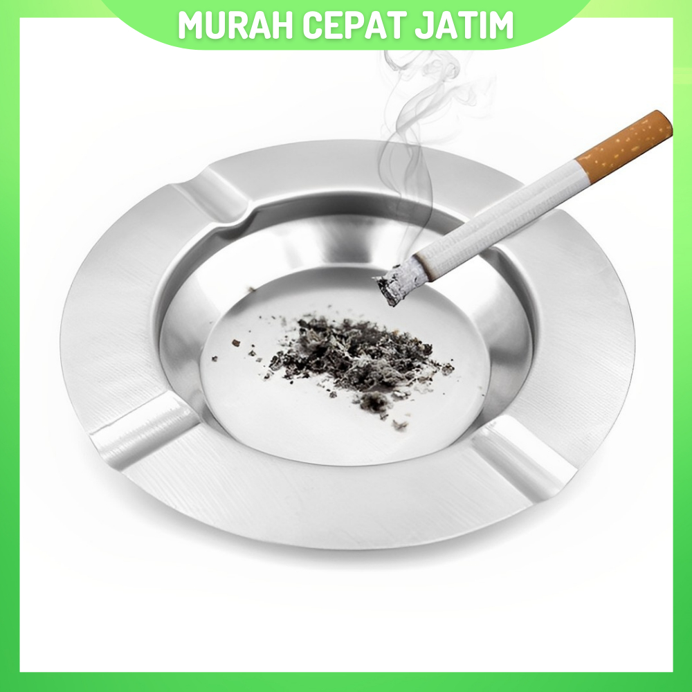 Jual Asbak rokok kotak bulat stainless anti karat wadah abu puntung ...