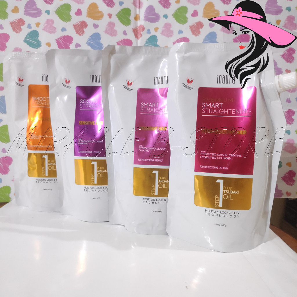Jual INAURA STRAIGHTENING STEP 1 POUCH REFILL 600 ML / PREMIUM SMART ...