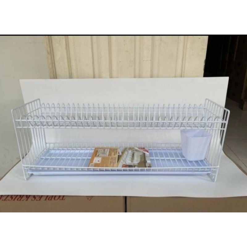 Jual rak piring susun 2 panjang 85cm | Shopee Indonesia