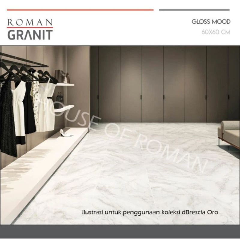 Jual Roman Granit dBrescia Oro 60x60 / granit glossy / lantai glossy ...