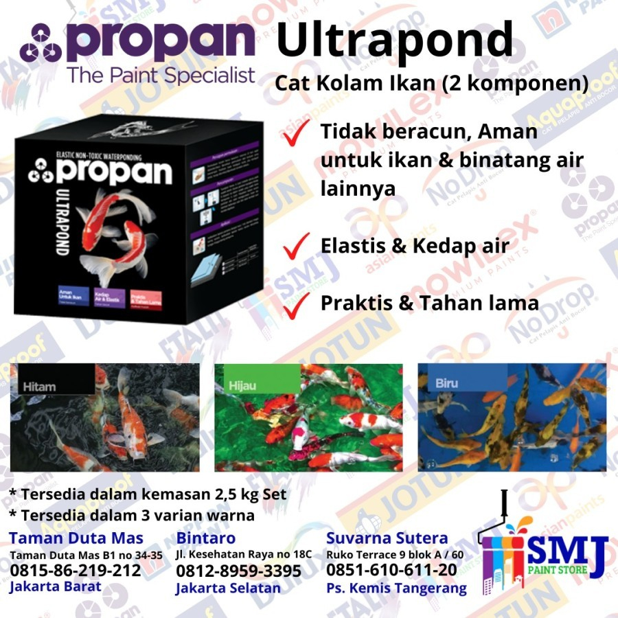 Jual Cat Kolam Ikan PROPAN ULTRAPOND Green/Hijau 2,5Kg | Shopee Indonesia